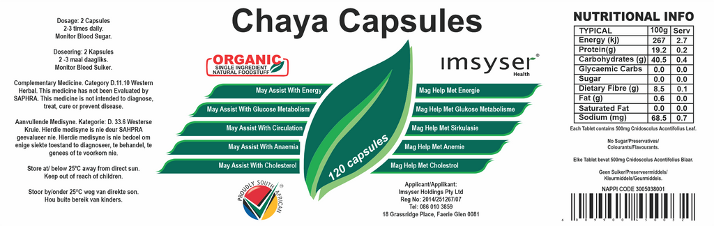 Imsyser Chaya Capsules 120's